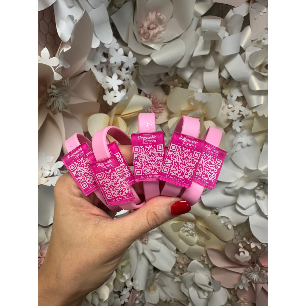 Custom QR Code Silicone Wristbands – Any Color – Boxed Wedding Invitations