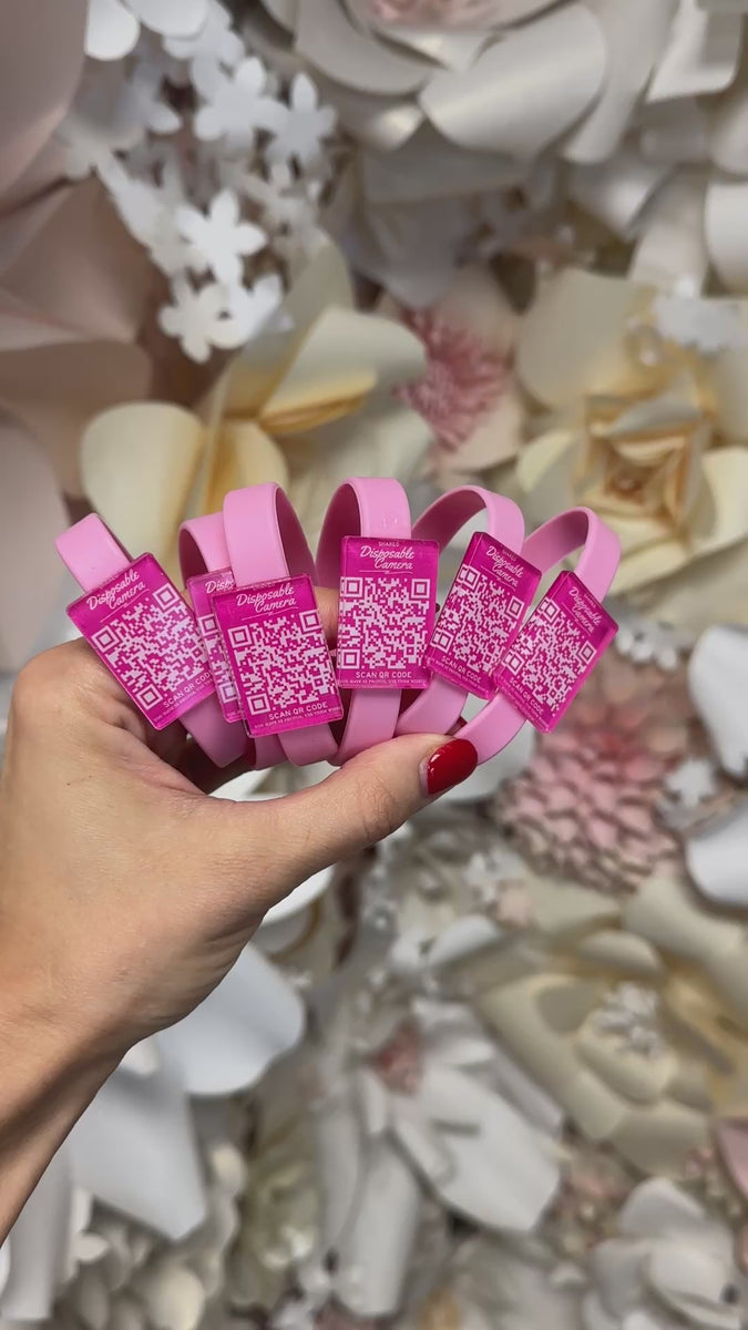Custom QR Code Silicone Wristbands – Any Color – Boxed Wedding Invitations