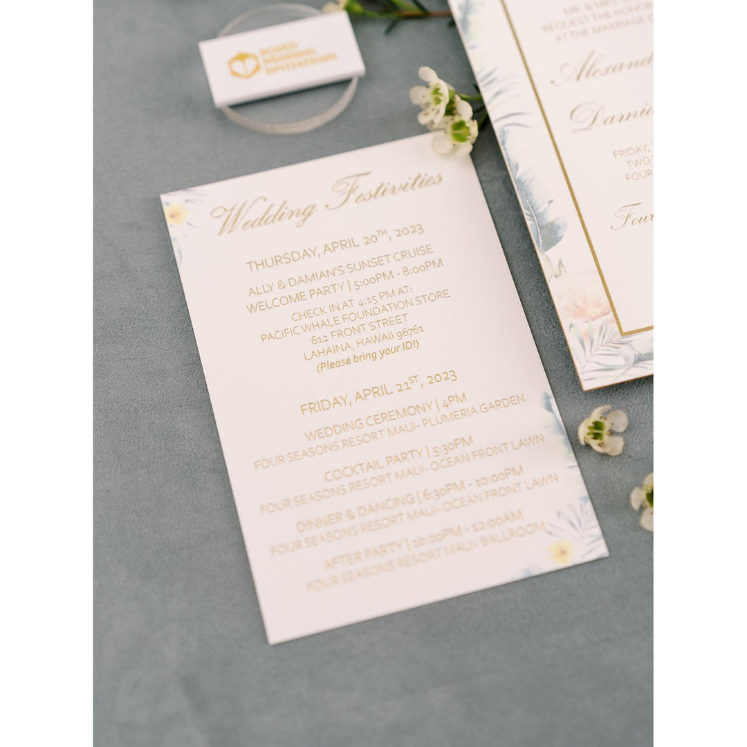 Hawaiian Theme Wedding Invitation Ideas