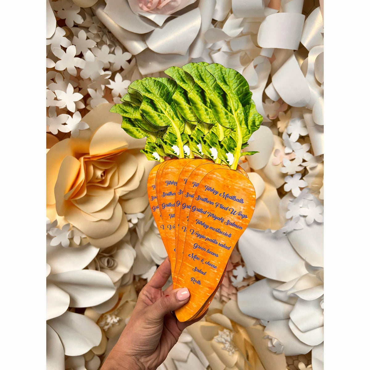 Carrot Menu – Boxed Wedding Invitations