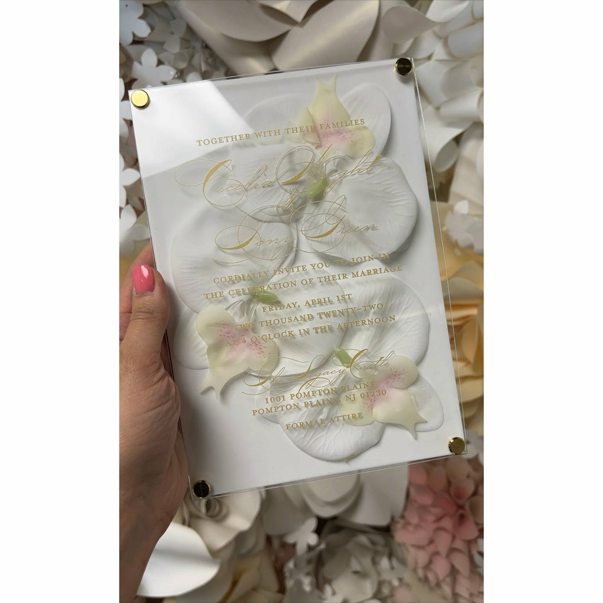 3D Orchid Invitation – Boxed Wedding Invitations