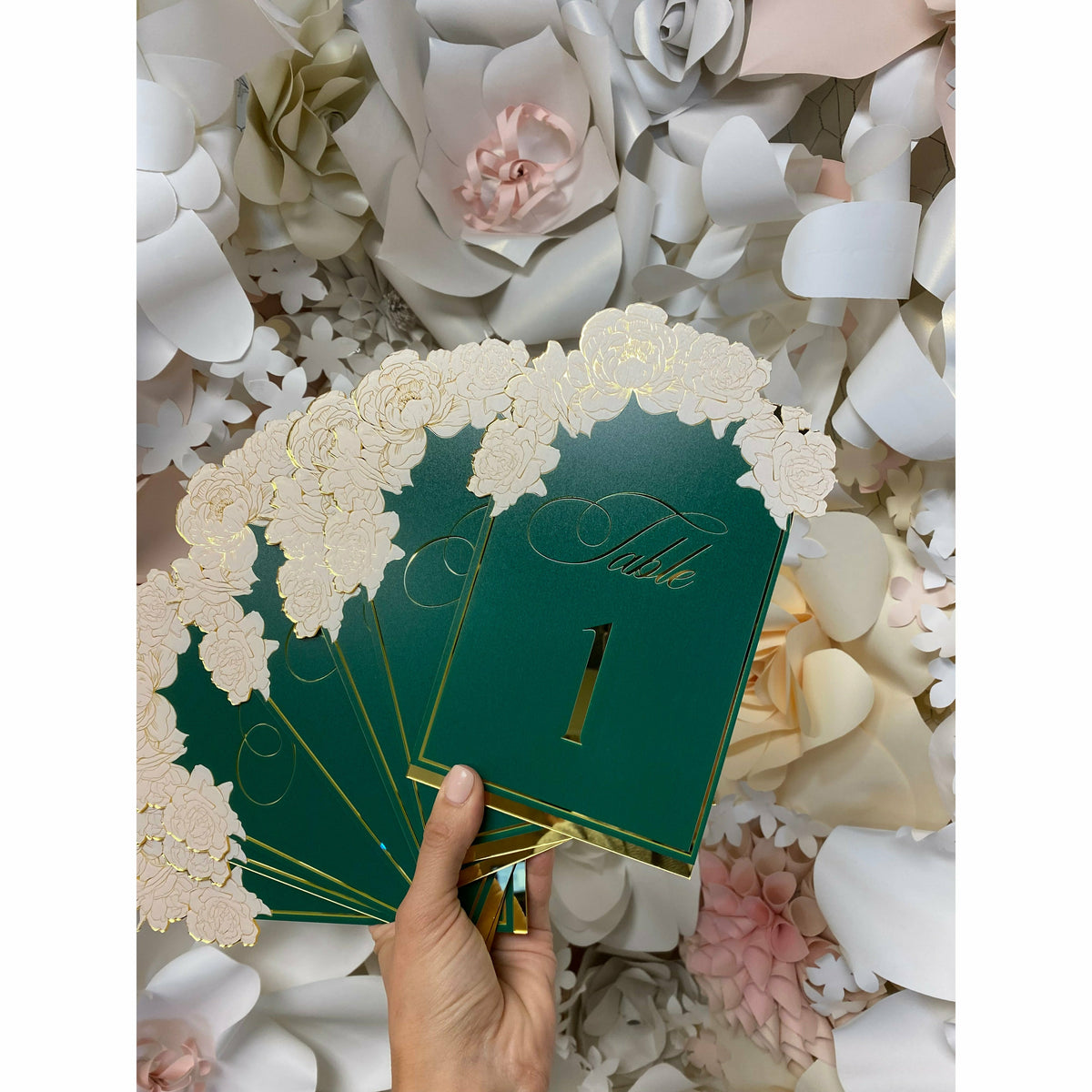 Emerald Green Table Number – Boxed Wedding Invitations