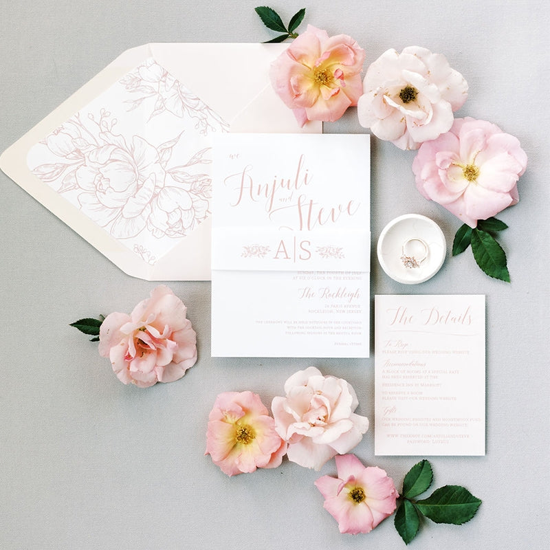 Peony wedding invitations 60 photos - Astyledwedding.com